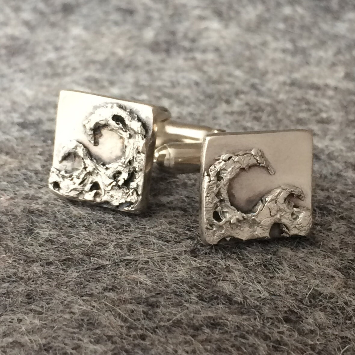 Handmade Silver Cufflinks. for All Fans of the Sea, Surf, Beach or ...