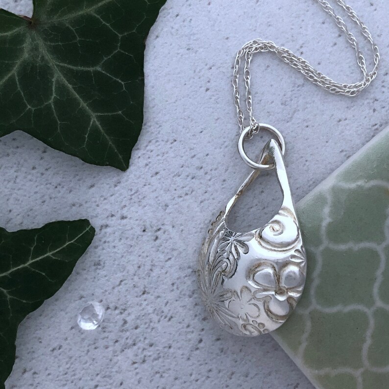 Handmade Fine Silver Teardrop Pendant A Solid Silver Pendant - Etsy