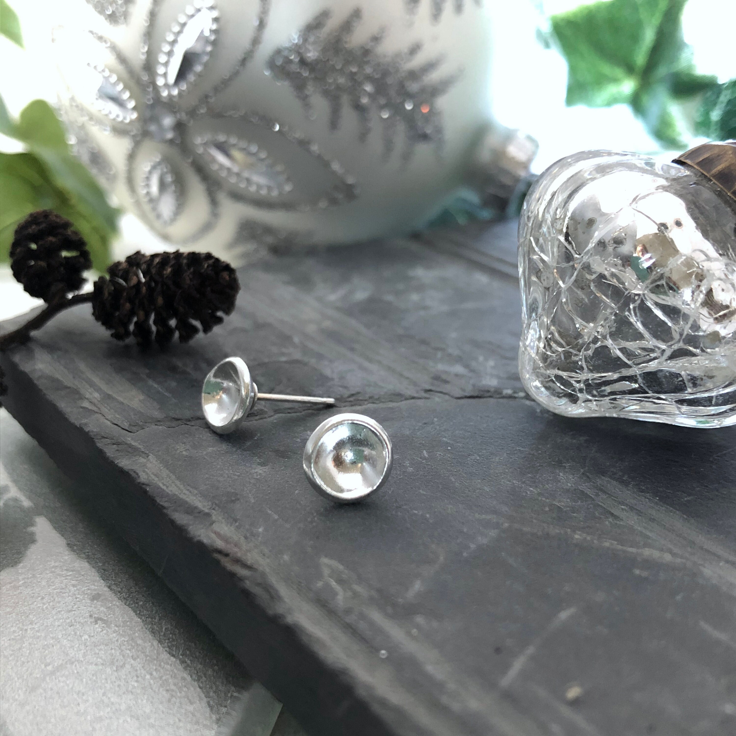 Simple Dimple Fine Silver Studs. Simple, Elegant and Eye-catching ...