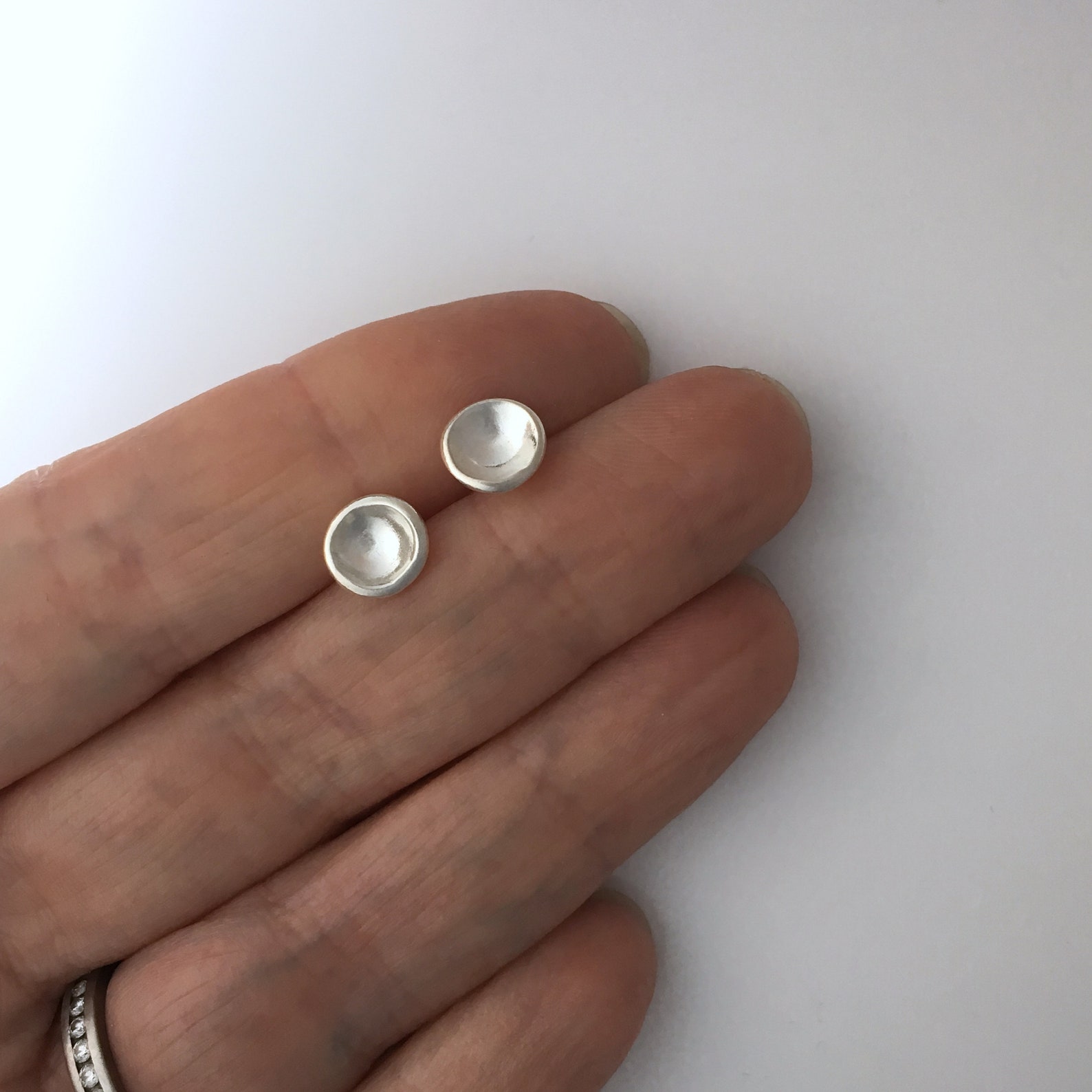 Simple Dimple Fine Silver Studs. Simple, Elegant and Eye-catching ...