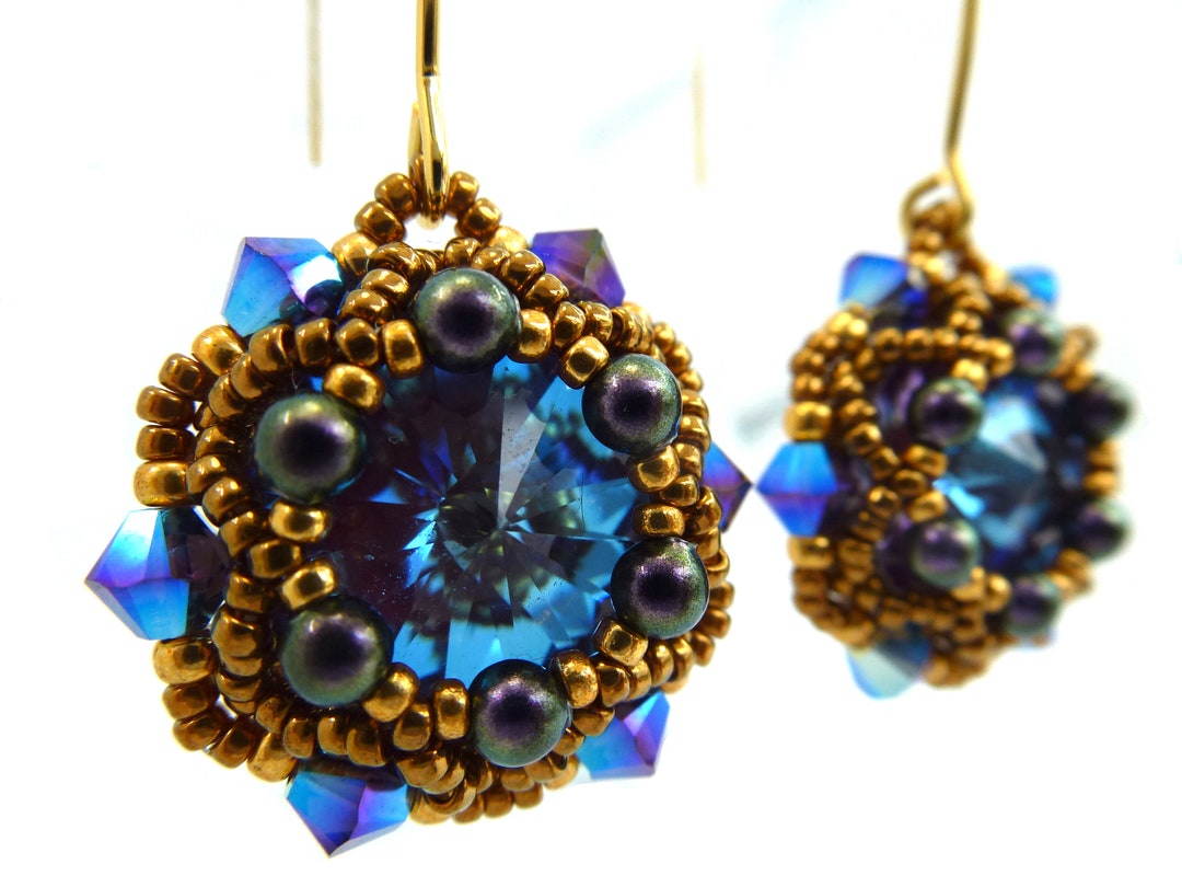 'audrey G' Earrings in 'purple' Hand-threaded Pearl Earrings in Dark ...