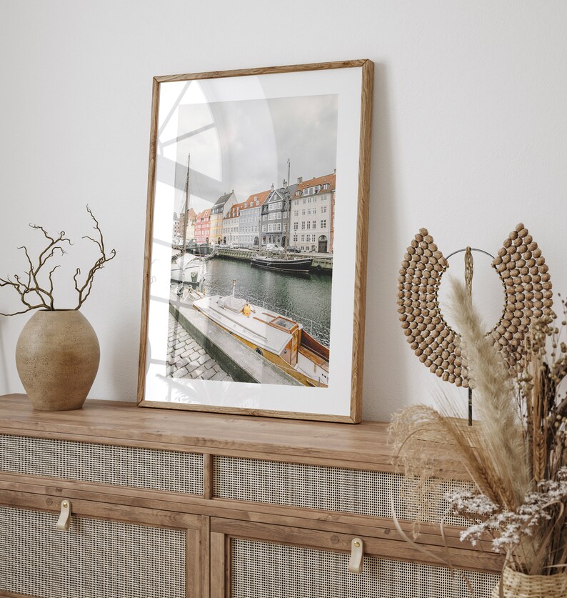 Denmark Poster Scandinavian Poster Boats Print Boat Dock - Etsy