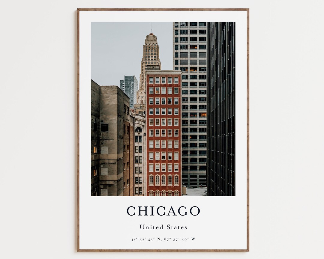 Chicago Cityscape Photo Print: Travel Poster Art (digital Prints) - Etsy