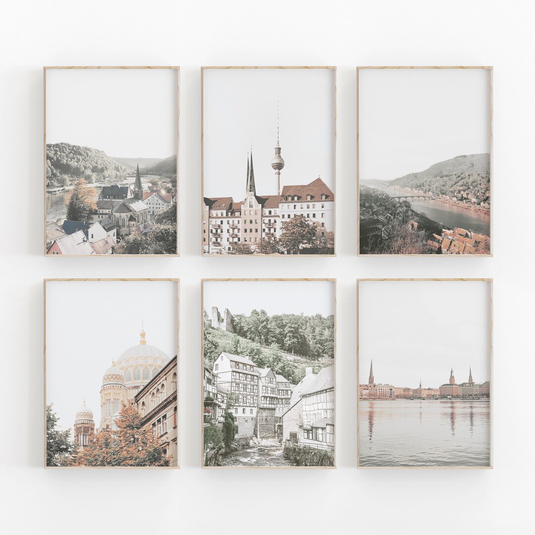 Germany City Set of 6, Germany Gallerywall, Germany Wall Art, Travel ...