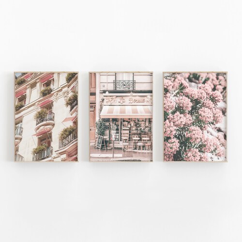 France Wall Art Set of 3 Posters Paris Print Pastel Decor - Etsy