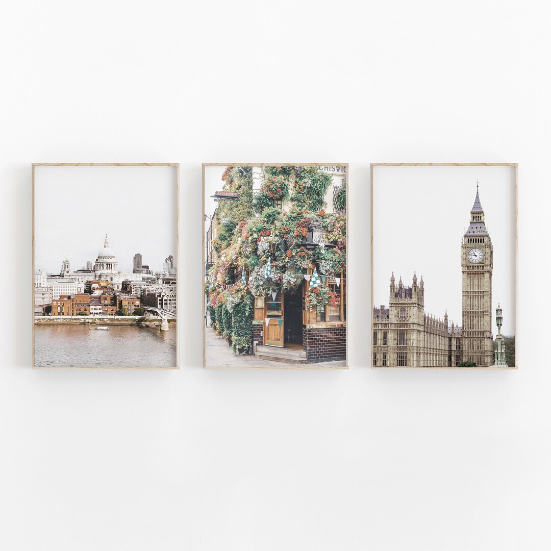 London Set of 3, London Wall Art Print, Modern Minimalist Poster, City ...