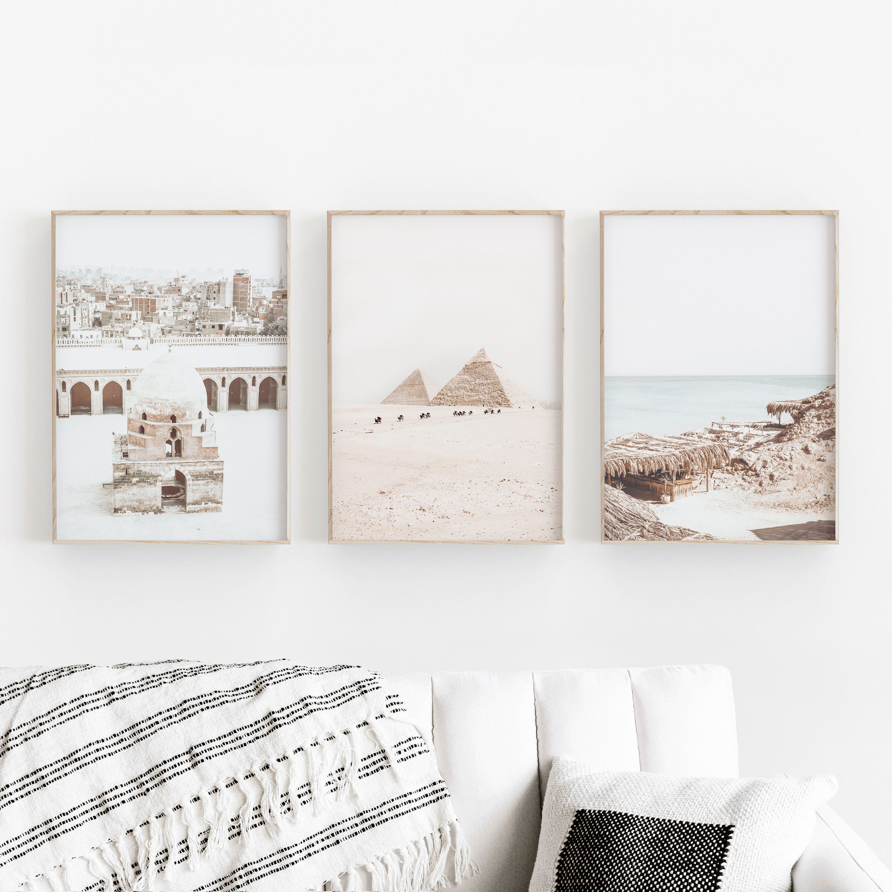 Egypt Print Set of 3 Travel Art Print Egypt City Print - Etsy