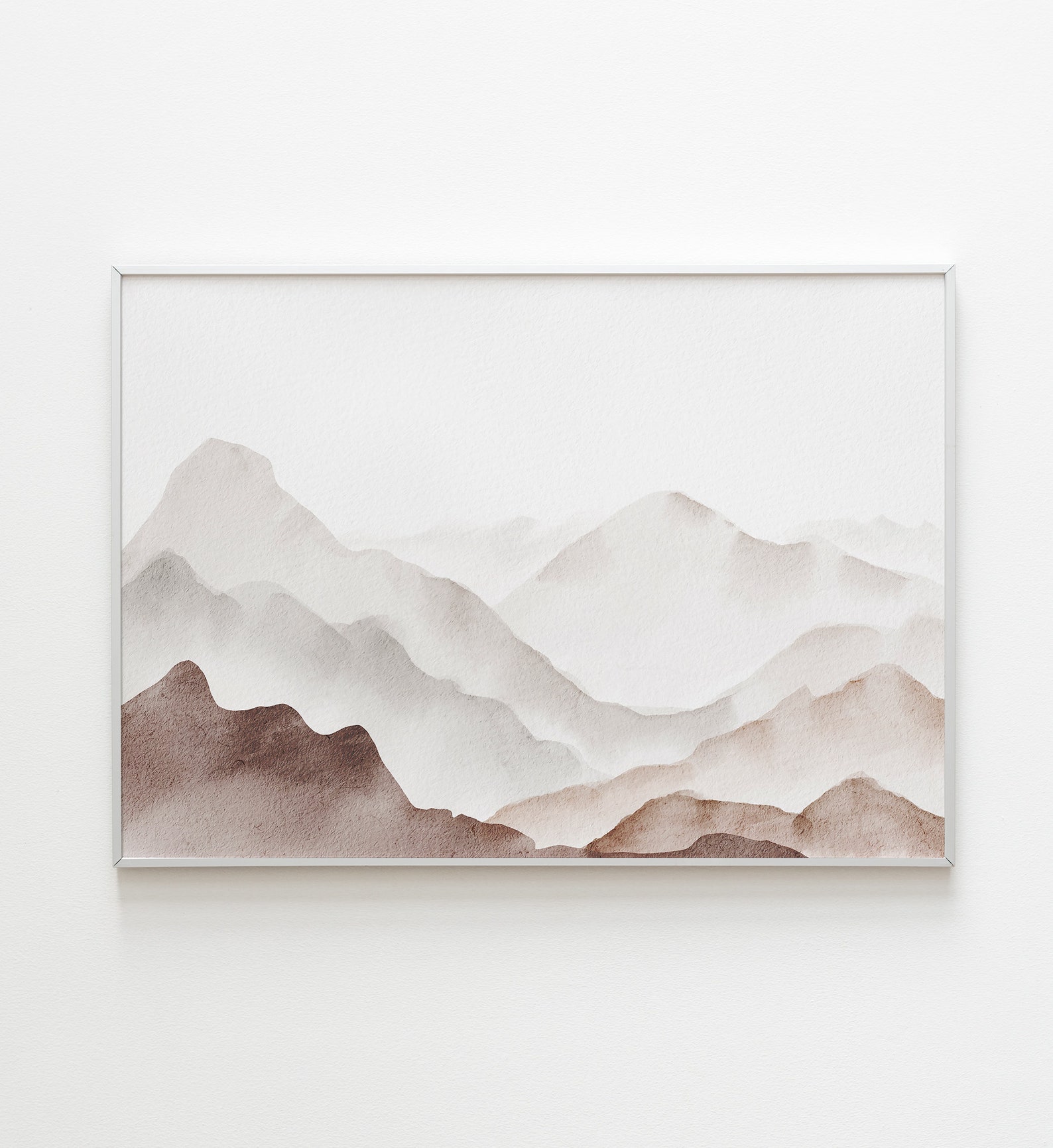 Watercolor Beige Art Print Instant Art Landscape Print - Etsy