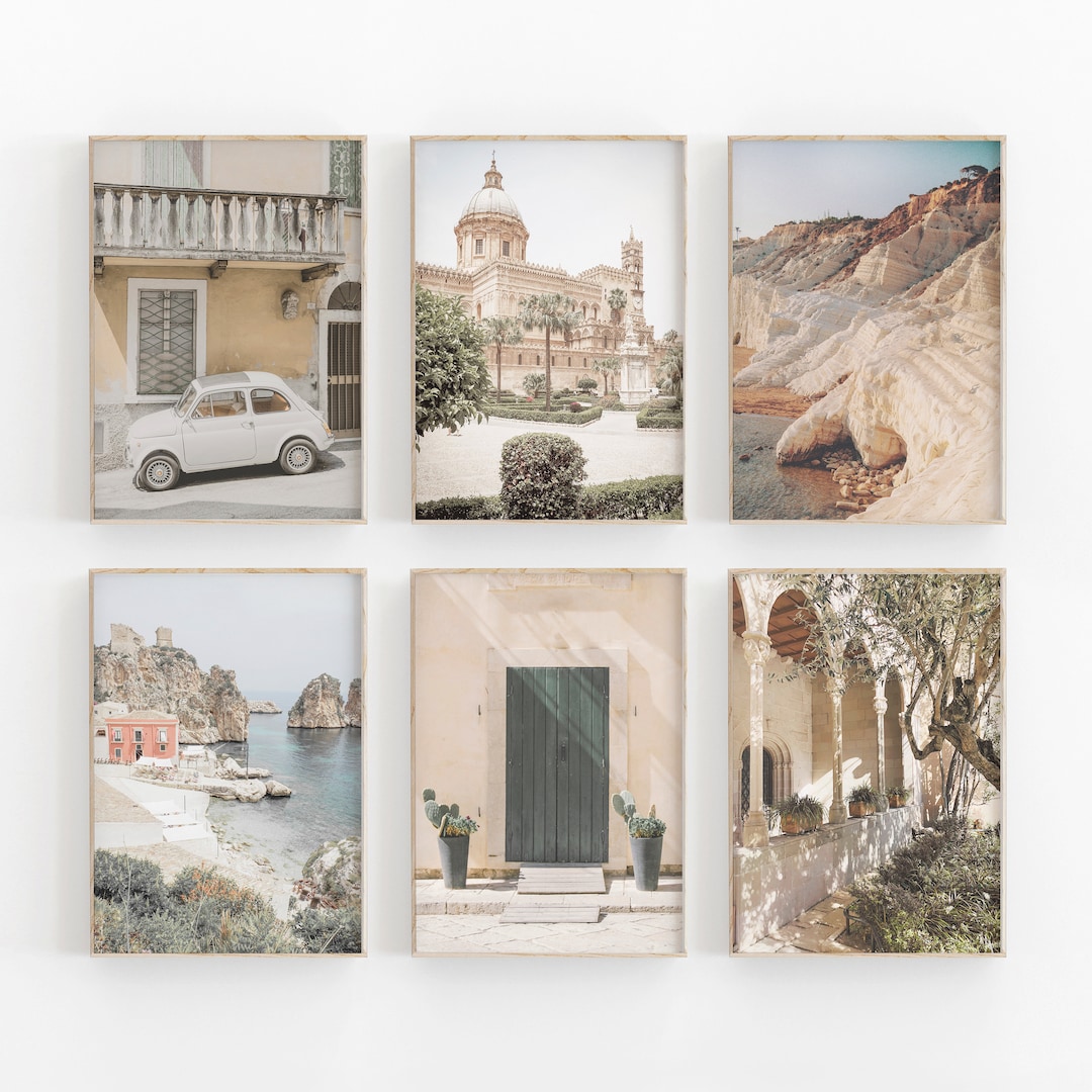 Gallery Wall Set of 6, Gallery Wall Italy, Travel Wall Decor, Italy ...