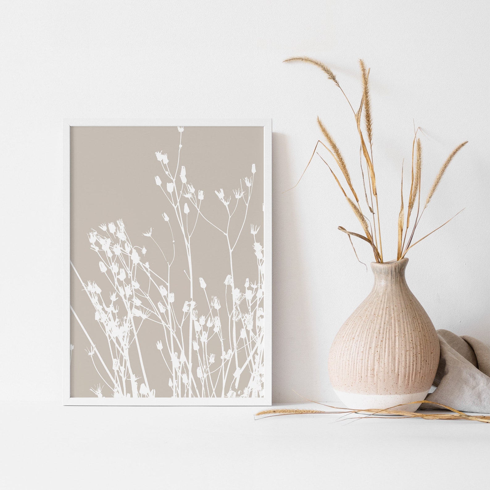 Abstract Plant Print DIY Wall Art Fine Gallery Printable | Etsy