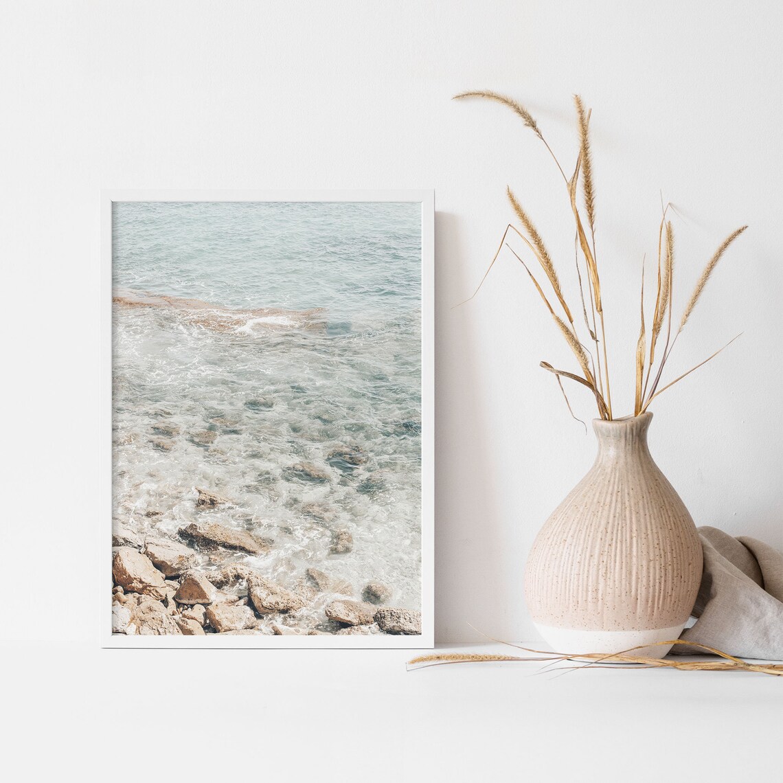 Beach Sea Modern Minimalist Poster Printable Wall Decor Sea - Etsy