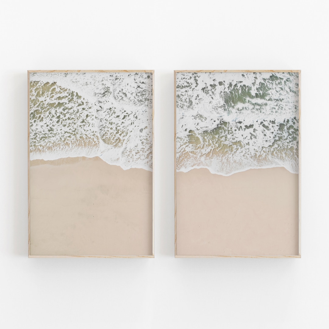 Beach Print Set of 2, Instant Art, Beach Wall Art, Modern Minimalist ...
