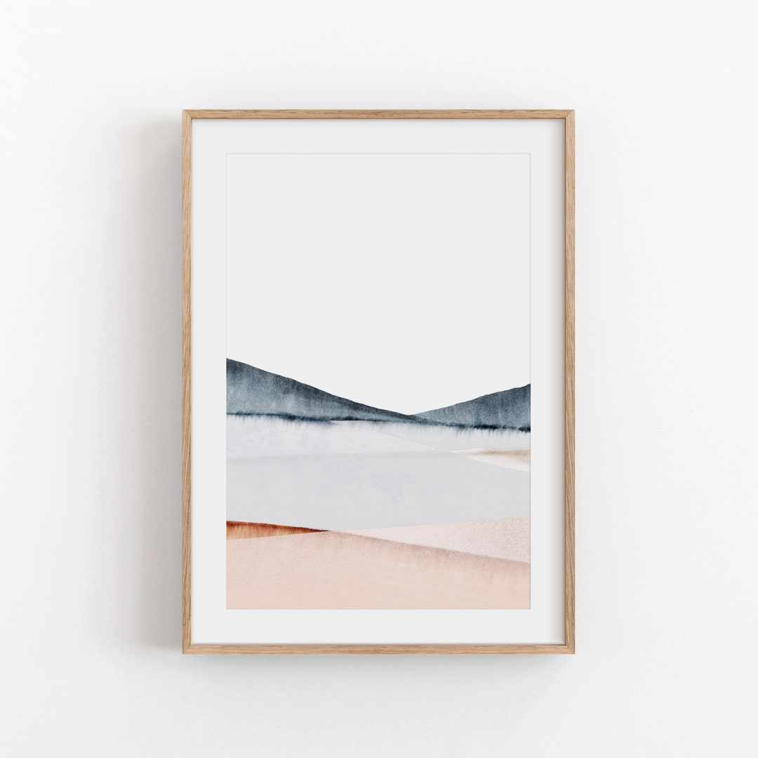 Minimalist Watercolor Art Print: Abstract Landscape (digital Download ...