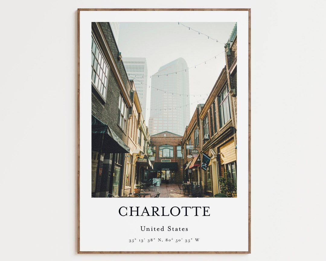 North Carolina Prints, Charlotte Poster, USA City Prints, Architecture ...