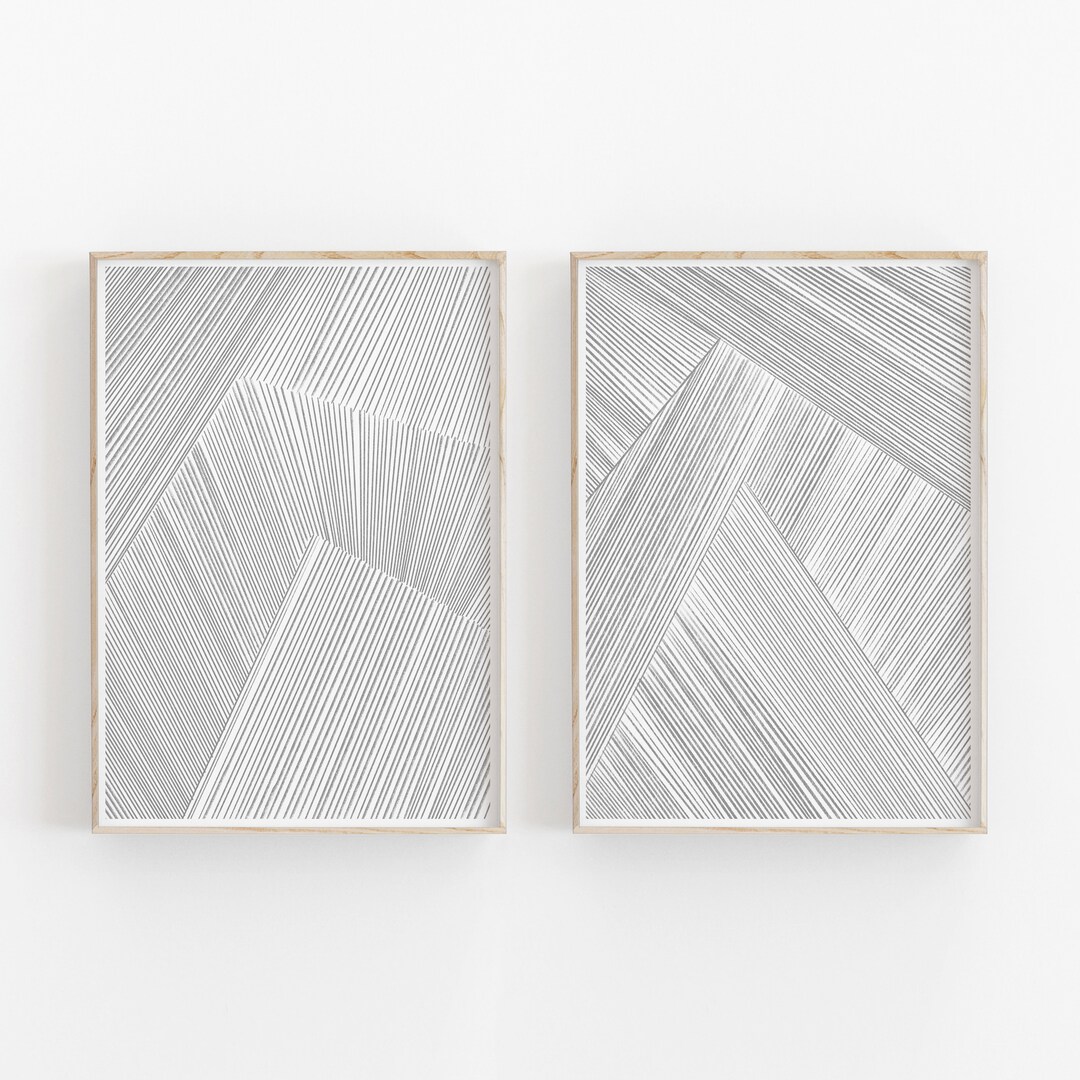 Abstract Line Art Prints: Modern Wall Decor Set (digital Download) - Etsy
