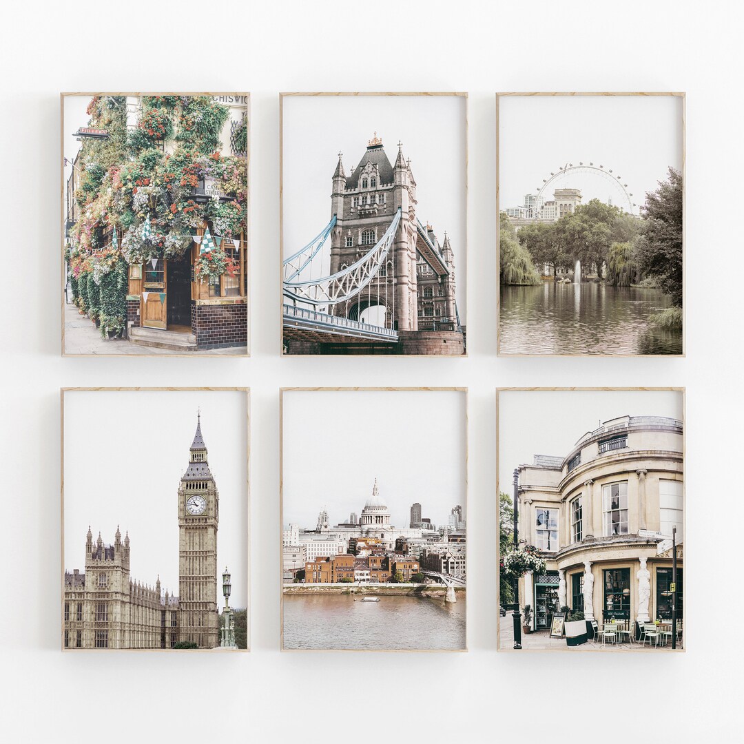London Gallery Wall Art Prints: City Set of 6 (digital Download) - Etsy