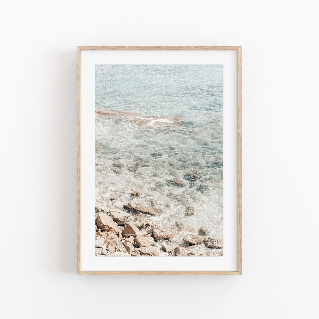Beach Sea, Modern Minimalist Poster, Printable Wall Decor, Sea Art ...