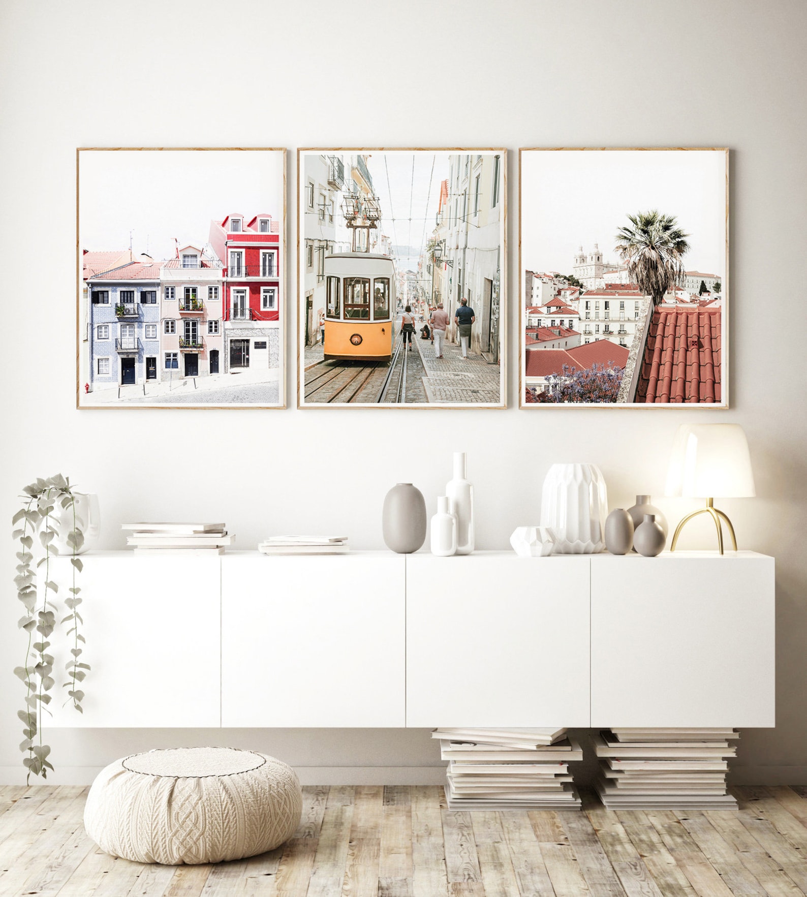 Portugal Print Set of 3 Travel Art Print Portugal City Art | Etsy