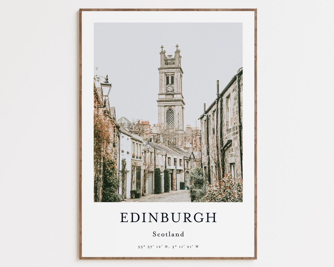 Edinburgh City Print, Cityscape Wall Art, Photography Art, City View ...