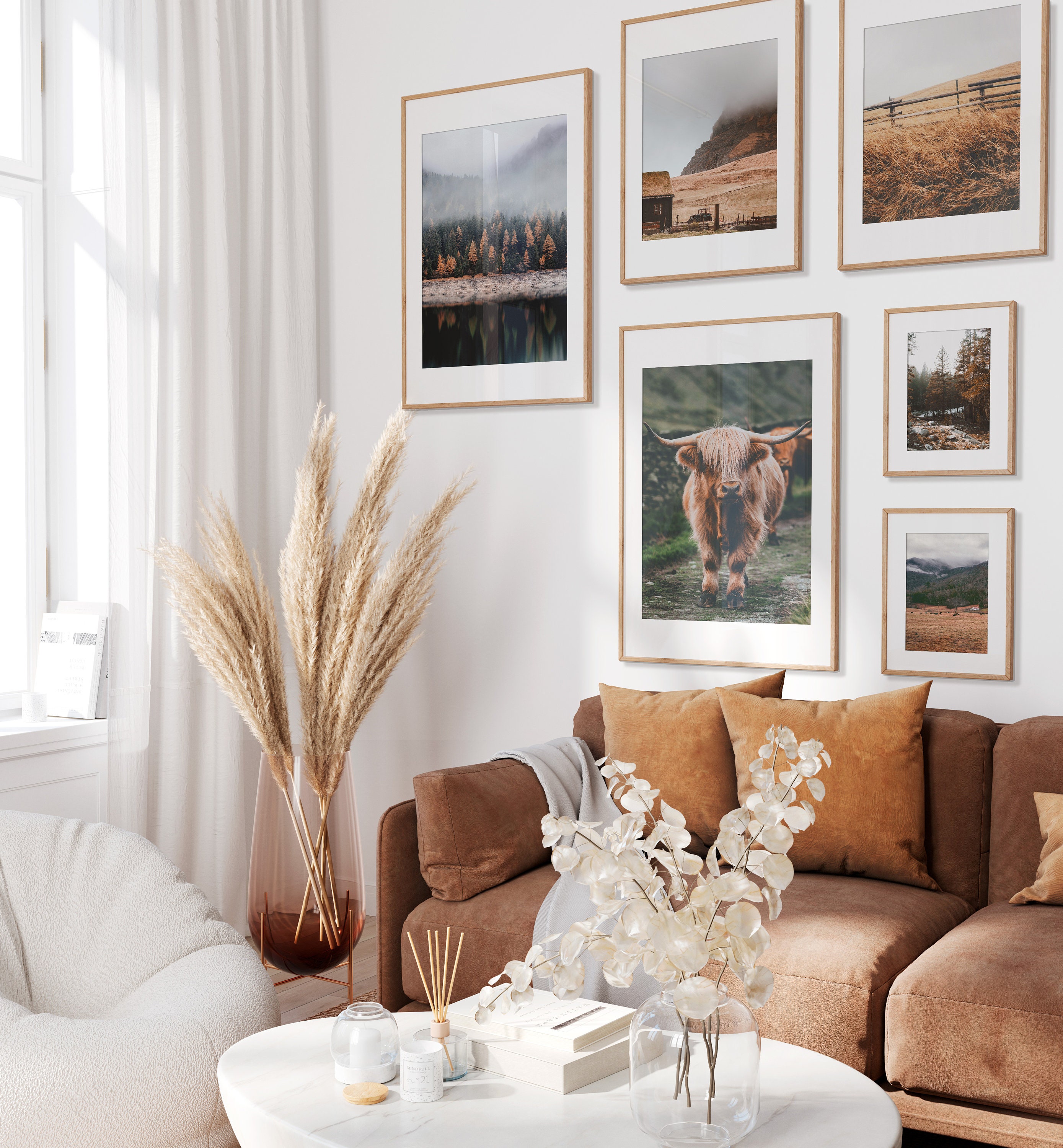 Farmhouse Print Set of 6 Nature Wall Decor Rustic Landscape - Etsy