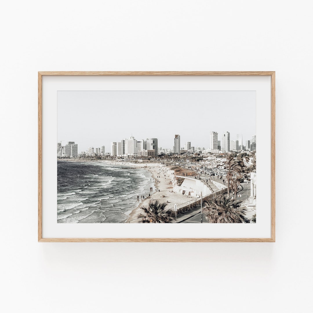 Beach Print, Instant Art, Coastal Decor, Printable Wall Decor, Tel Aviv ...