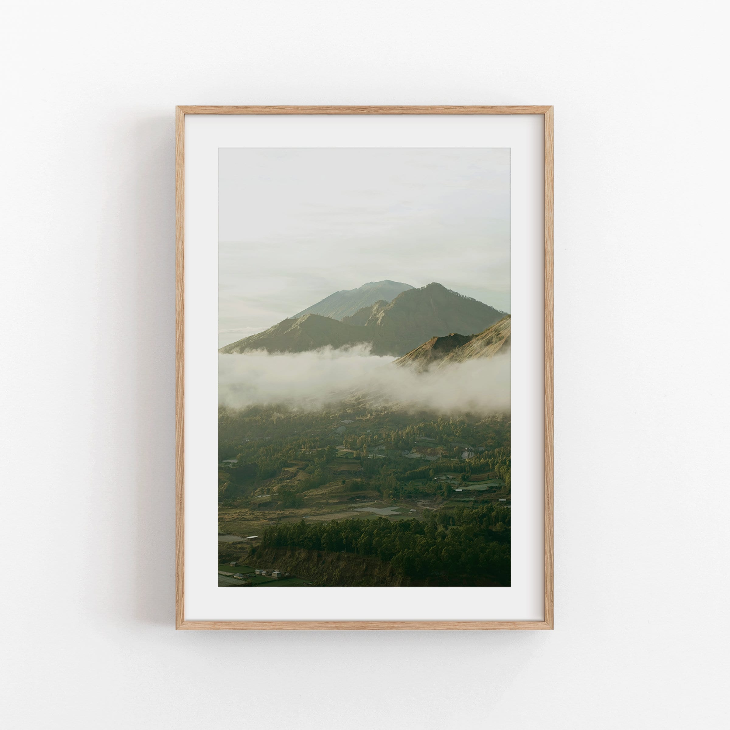 Bali Volcano Landscape Art Print: Indonesian Wall Decor (digital ...