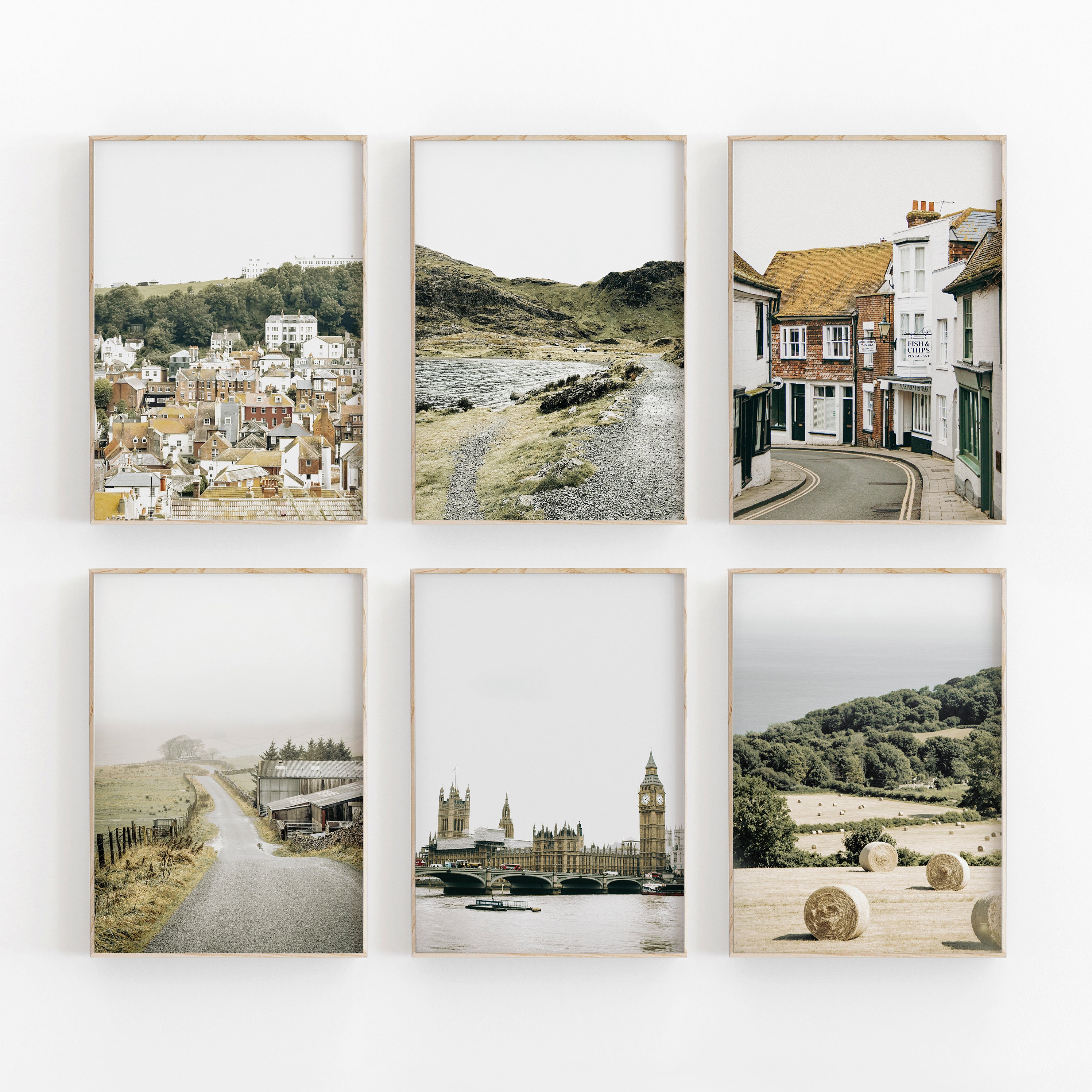 England Set of 6 Gallery Wall Print England Nature Travel - Etsy