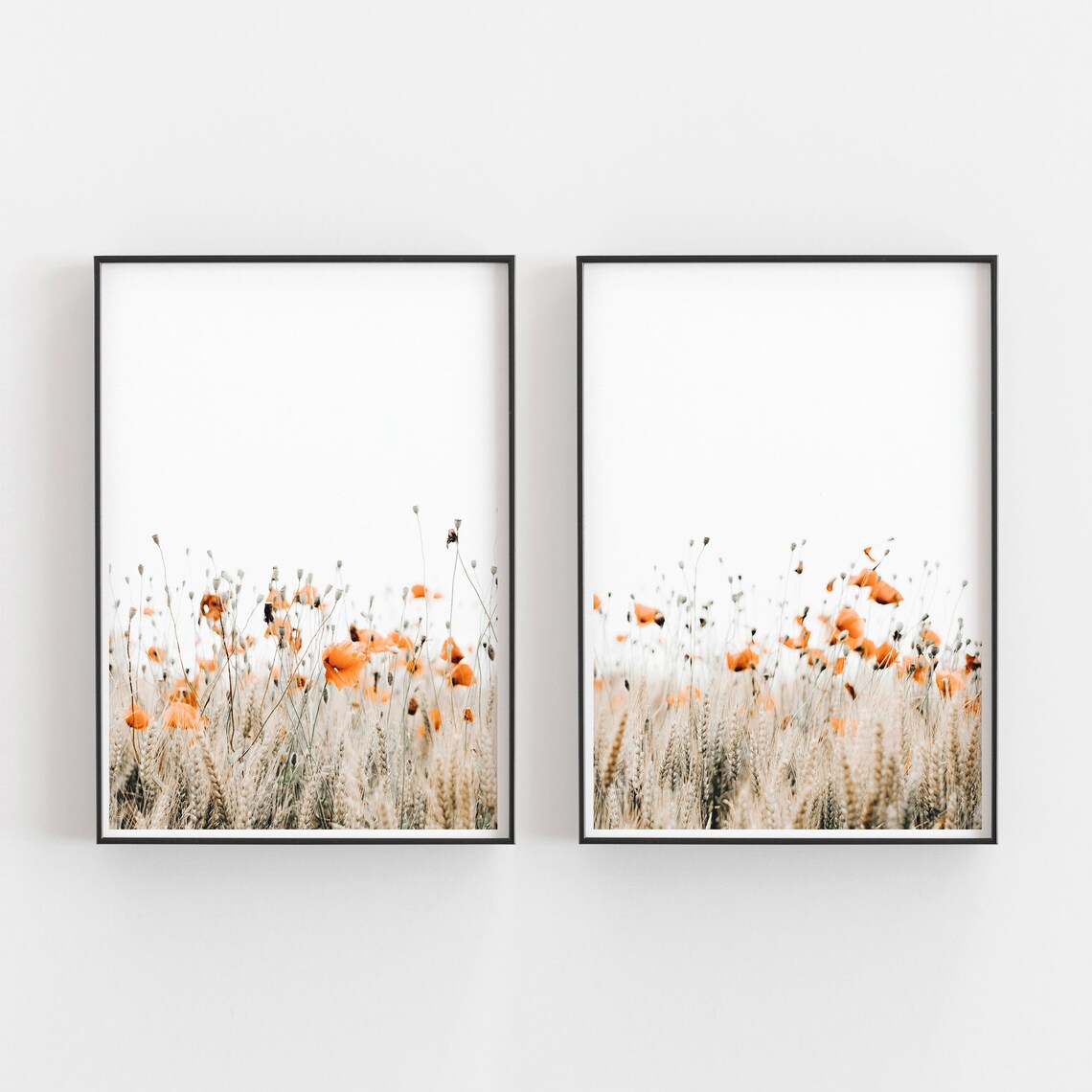 Poppy Print Set of 2 Instant Art INSTANT DOWNLOAD Modern - Etsy