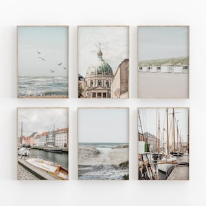 Denmark Print Set of 6, Travel Art Print, Copenhagen Art Print, Digital ...