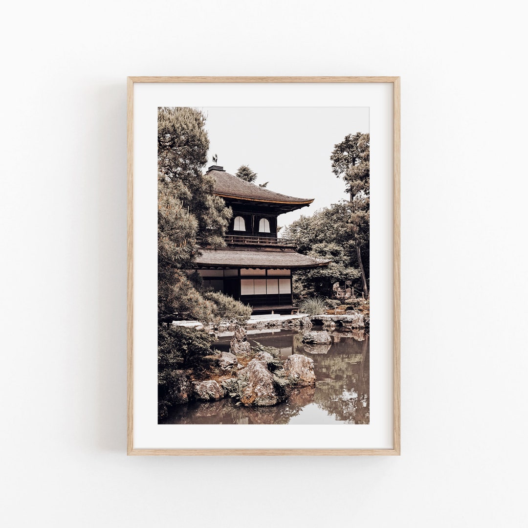 Japanese Temple Photo Art Print: Minimalist Wall Decor (digital ...