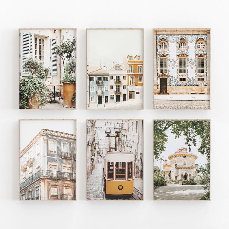 Portugal Art Set of 6 Portugal Print Travel Boho Decor Art - Etsy