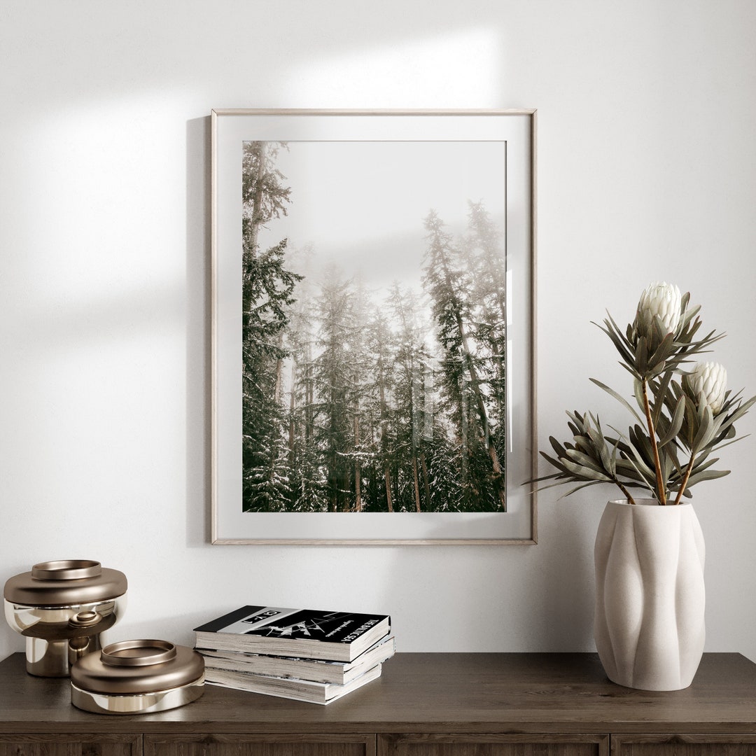 Nature Print, Gallery Wall Art, Nature Printable Art, Mountain Forest ...