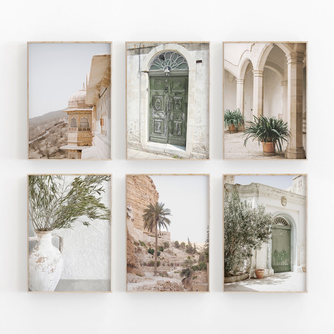 Mediterranean Wall Print Set of 6, Travel Art Print, Digital Print ...
