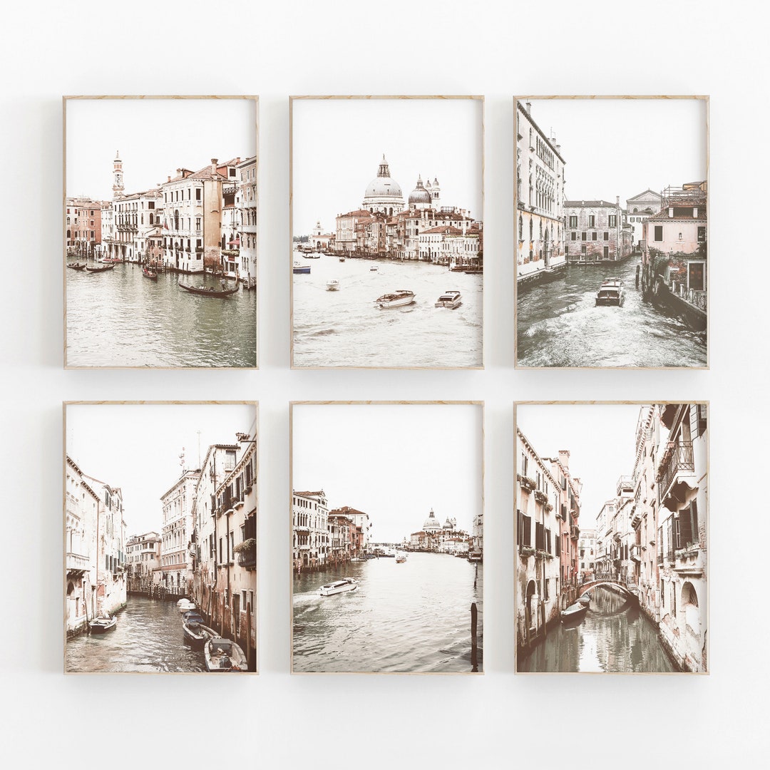 Italy City Set of 6 Gallery, Italy City Print, Cityscape Wall Art ...