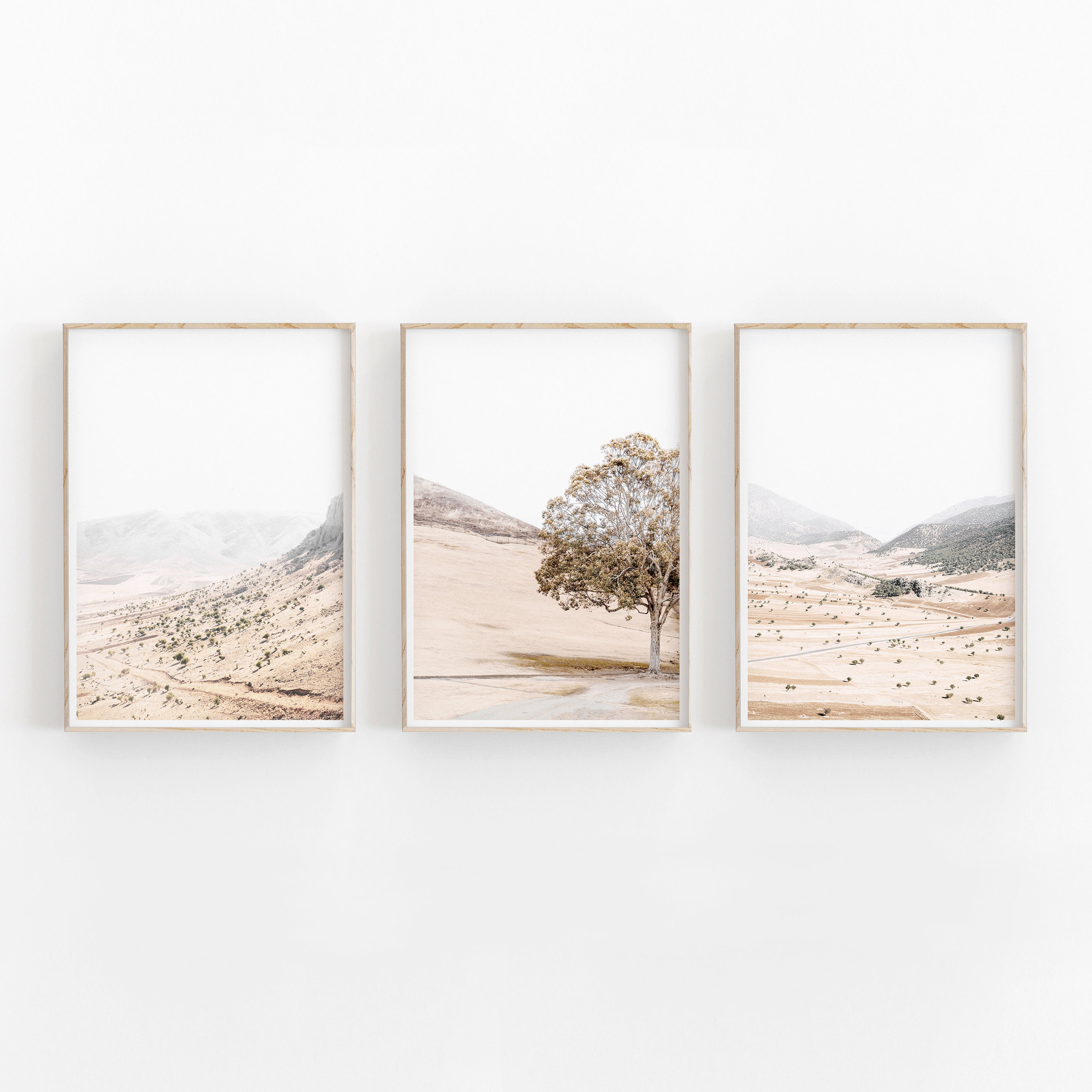 Nature Print Set of 3 Instant Art Landscape Art Print | Etsy