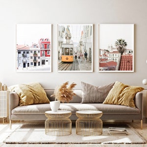 Portugal Print Set of 3 Travel Art Print Portugal City Art - Etsy