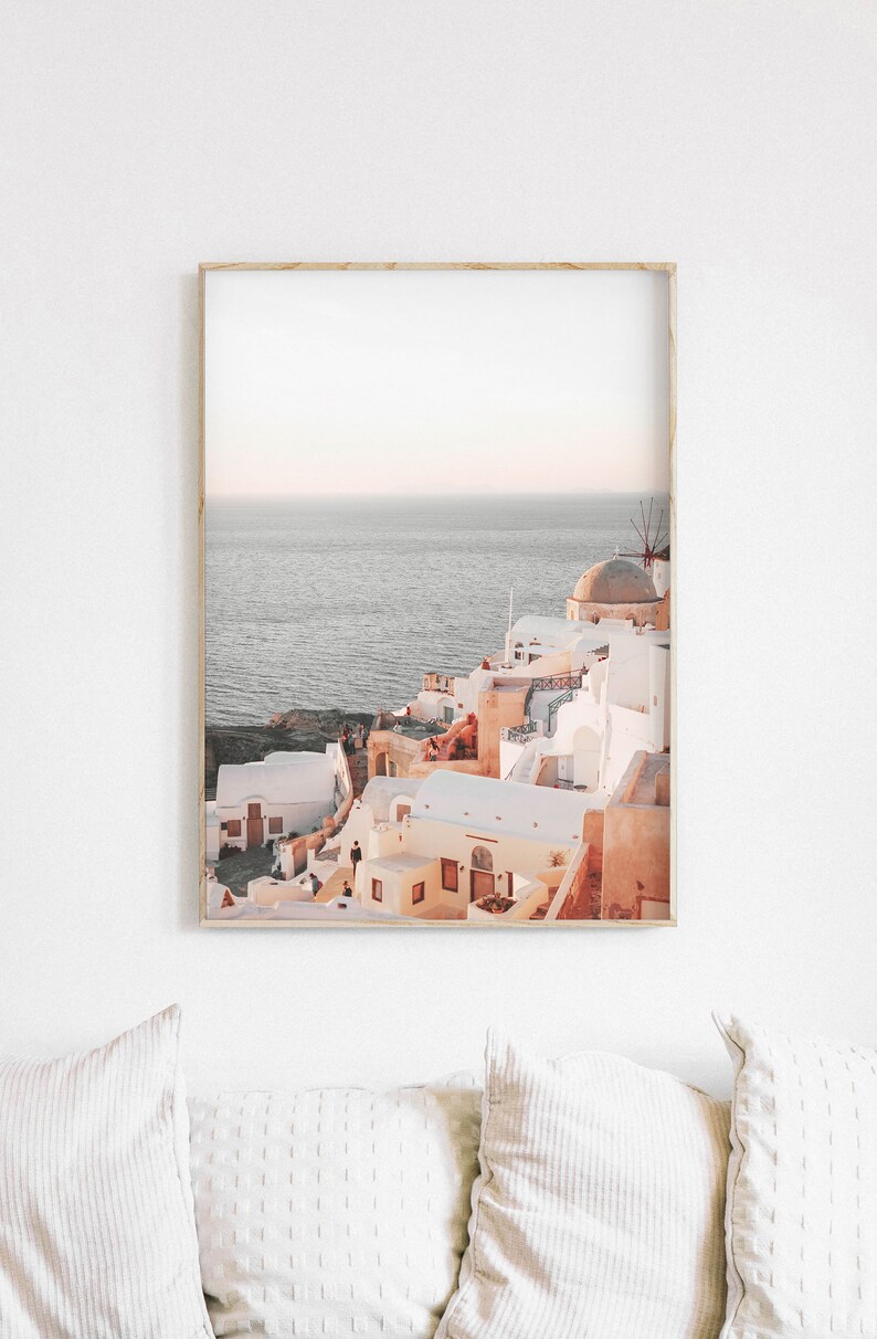 Greece Print Set of 3 Travel Art Print Greece City Art | Etsy
