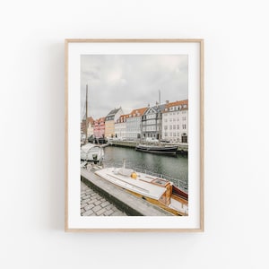 Denmark Poster, Scandinavian Poster, Boats Print, Boat Dock Wall Art ...