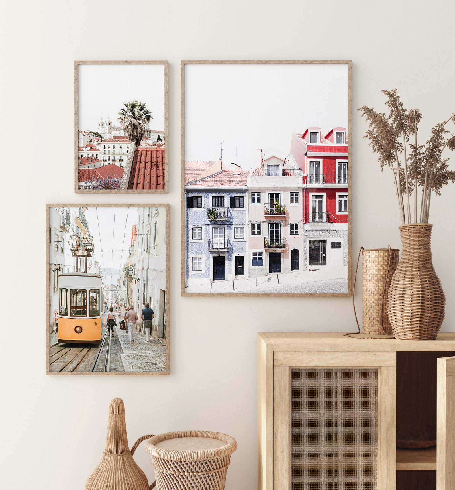 Portugal Print Set of 3 Travel Art Print Portugal City Art | Etsy