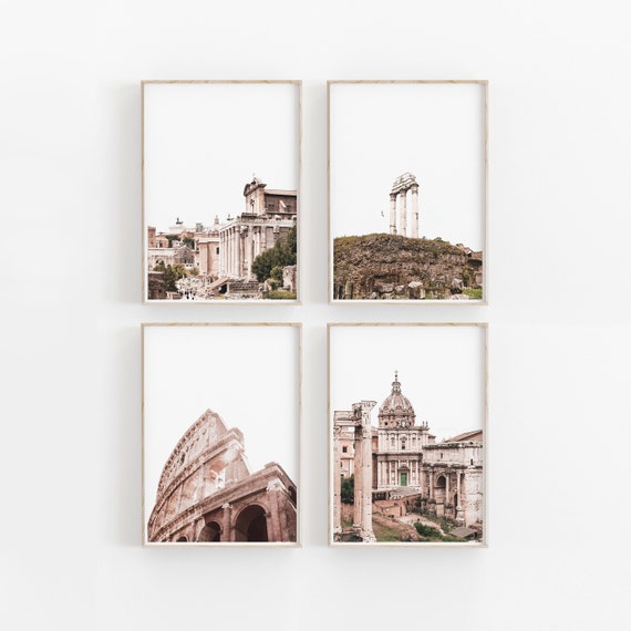 Rome Italy Set of 4 Italy Wall Art Travel Decor Rome - Etsy