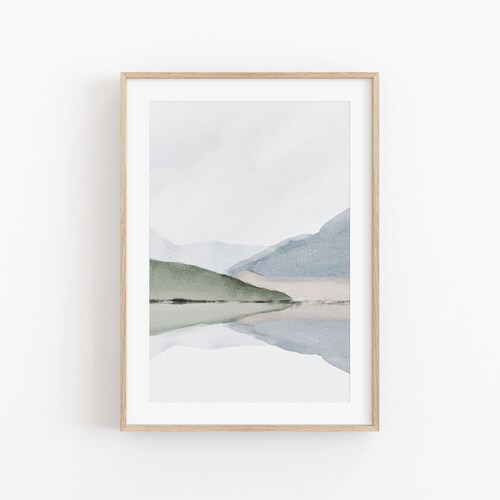 Gray Wall Art Abstract Watercolor Printable Watercolor - Etsy
