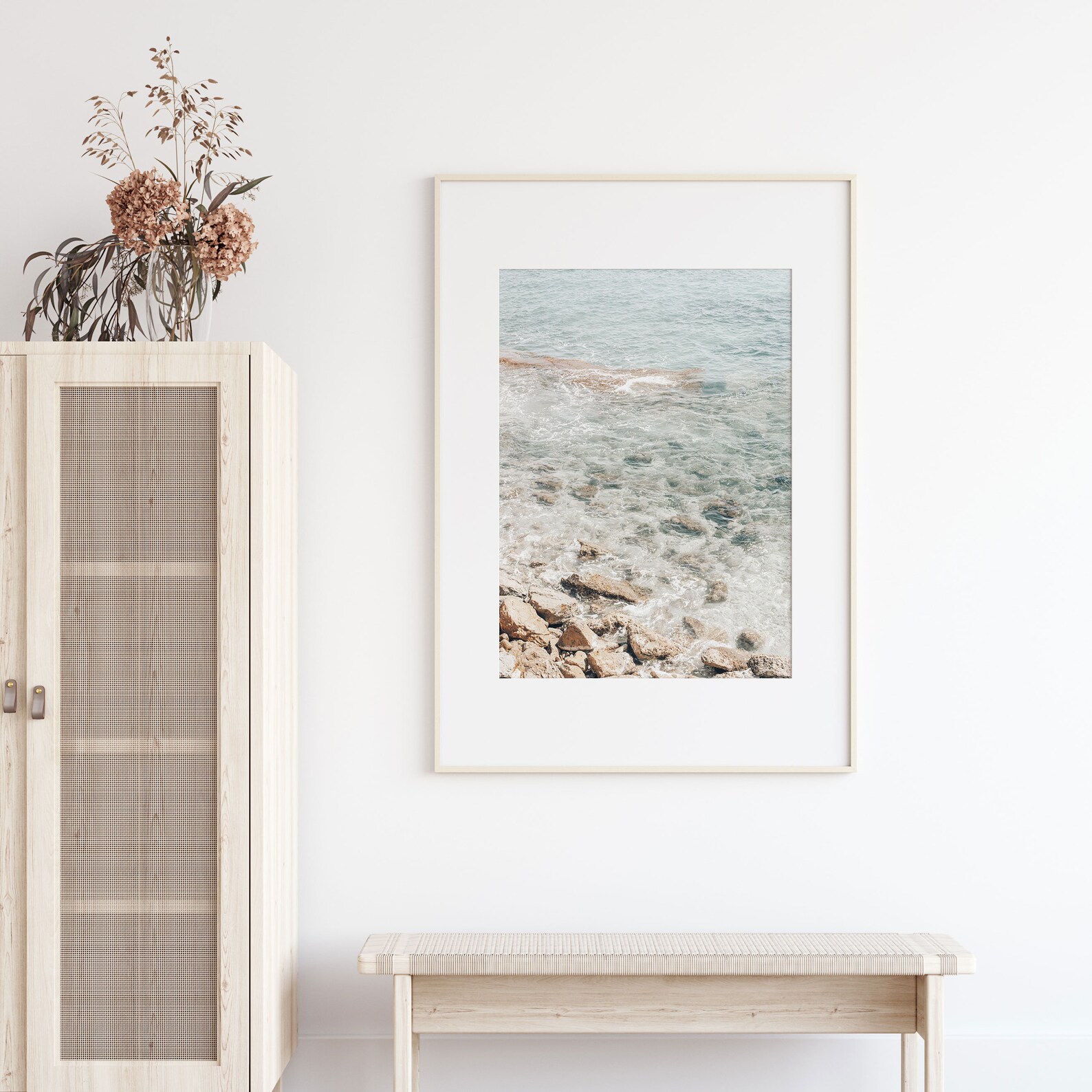 Beach Sea Modern Minimalist Poster Printable Wall Decor Sea - Etsy