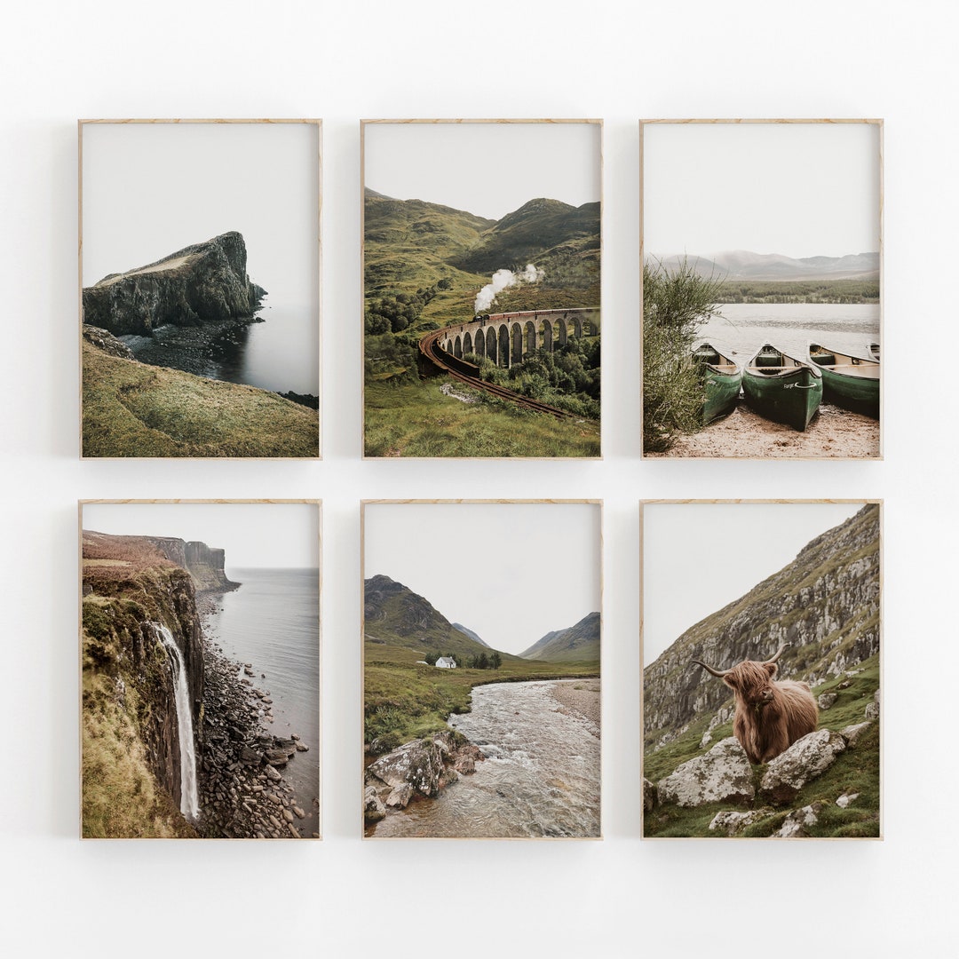 Scotland Gallery Wall Prints: Highland Cow, Nature Photography (digital ...