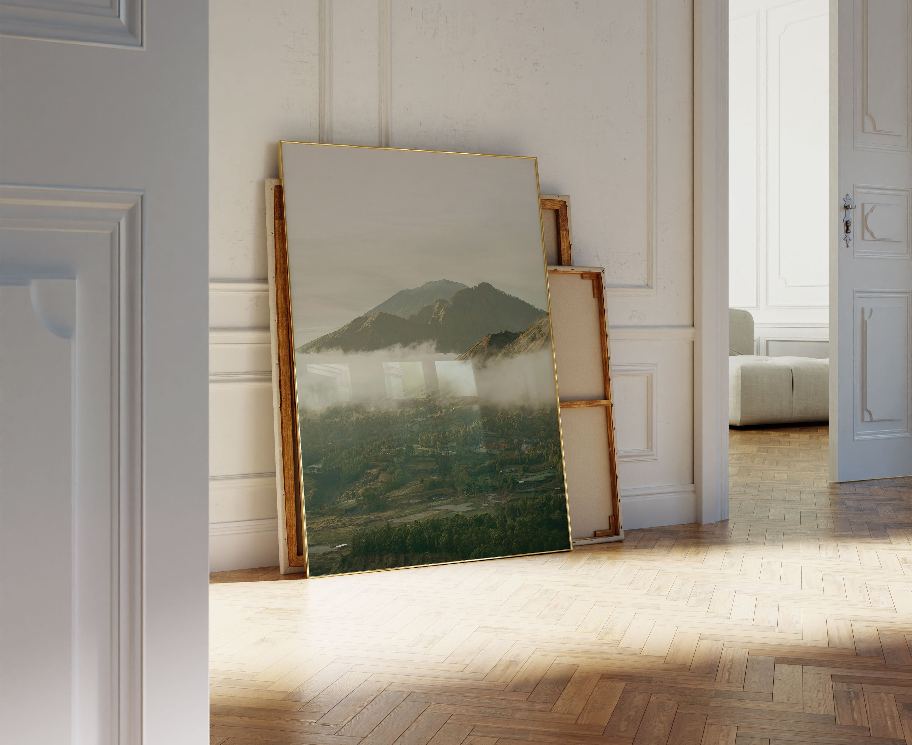 Bali Volcano Landscape Art Print: Indonesian Wall Decor (digital ...