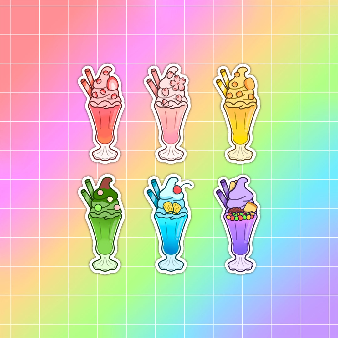 Fruity Parfait Collection Sticker Set Cute Fruity Parfait Sticker ...
