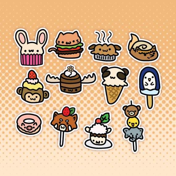 Sweet Animals Sticker Set | Etsy