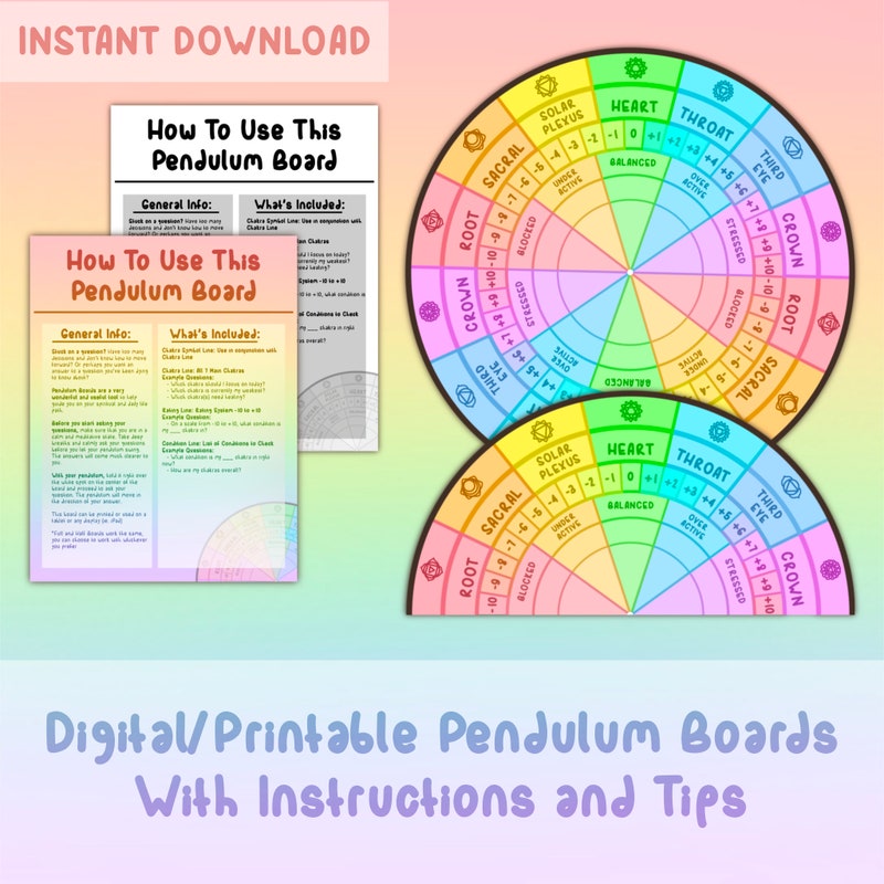Pendulum Board Printable - Etsy