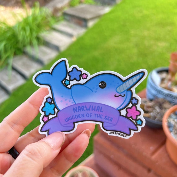 Narwhal Unicorn of the Sea Sticker | Etsy