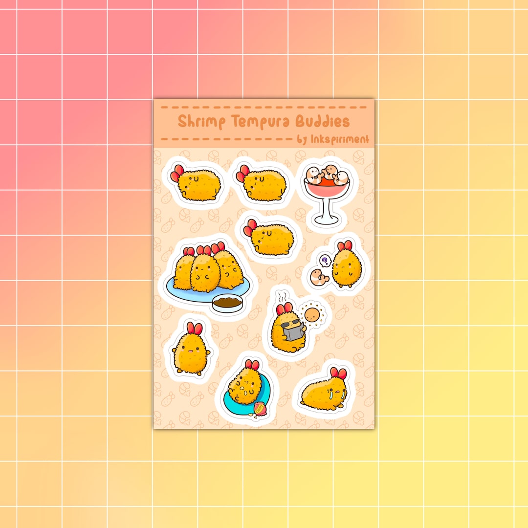 Shrimp Tempura Buddies Sticker Sheet - Etsy