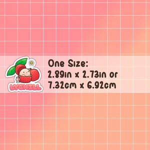 Lychill Sticker | Cute Lychee Fruit Sticker | Kawaii Litchi Sticker ...